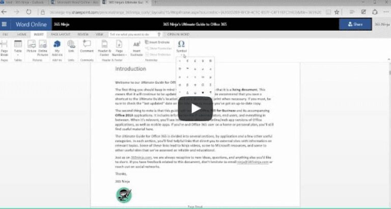 Video: How to Insert Symbols and Special Characters in Microsoft Word ...