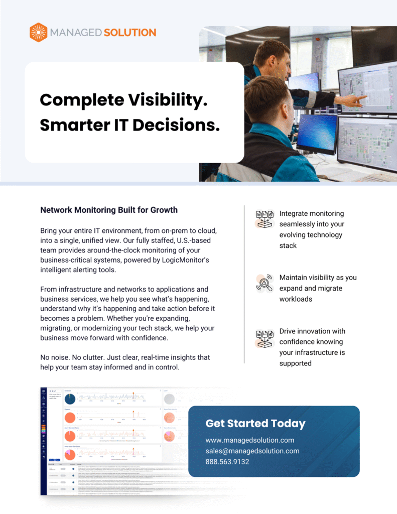 Network Monitoring - 24/7 oversight of IT infrastructure